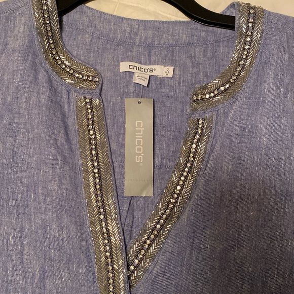 Chico's | Dresses | New Chicos Tunic Short Dress With Tags Size 3 0 ...